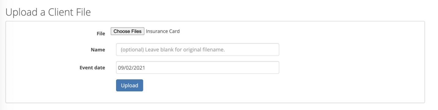 Uploading Client Documents – TherapyMate