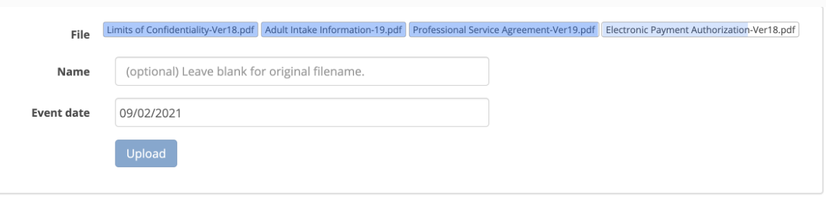Uploading Client Documents – TherapyMate