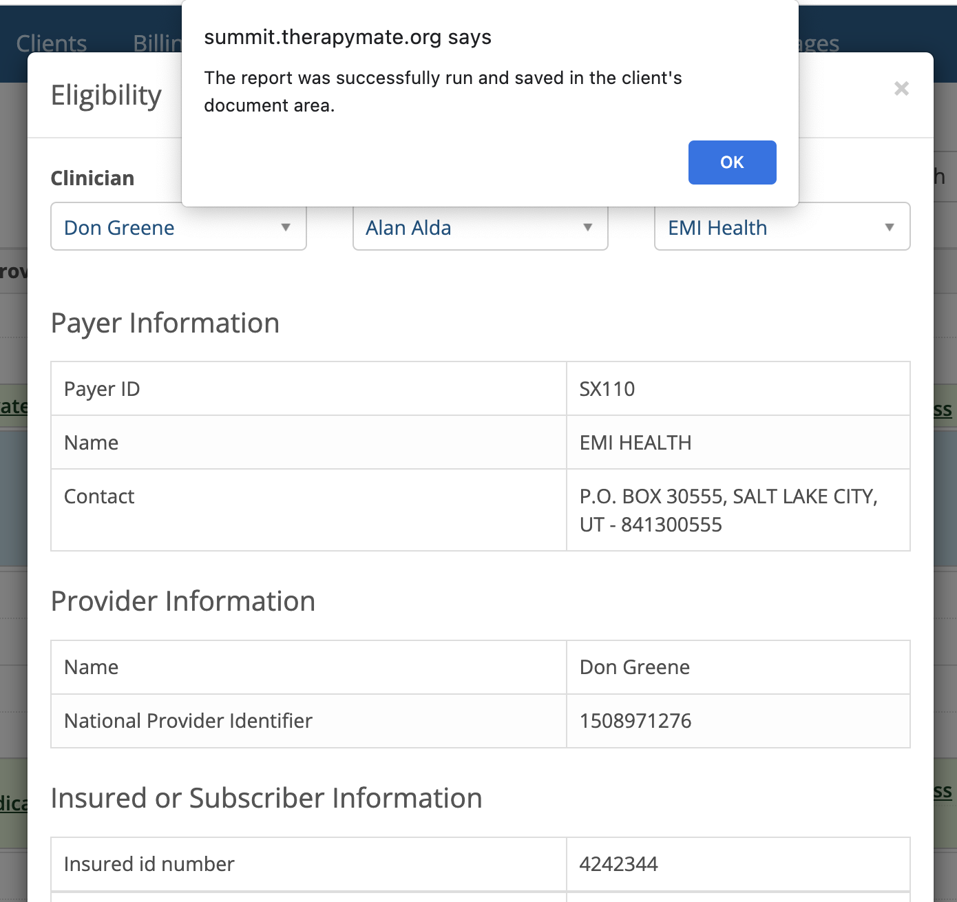Eligibility Searches with Claim.MD – TherapyMate