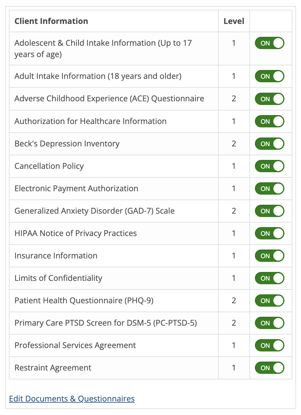 Creating Client Portal Documents & Questionnaires – TherapyMate