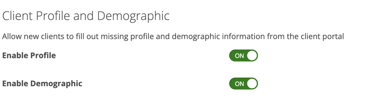 Client Portal-Profile and Demographic Information Feature – TherapyMate
