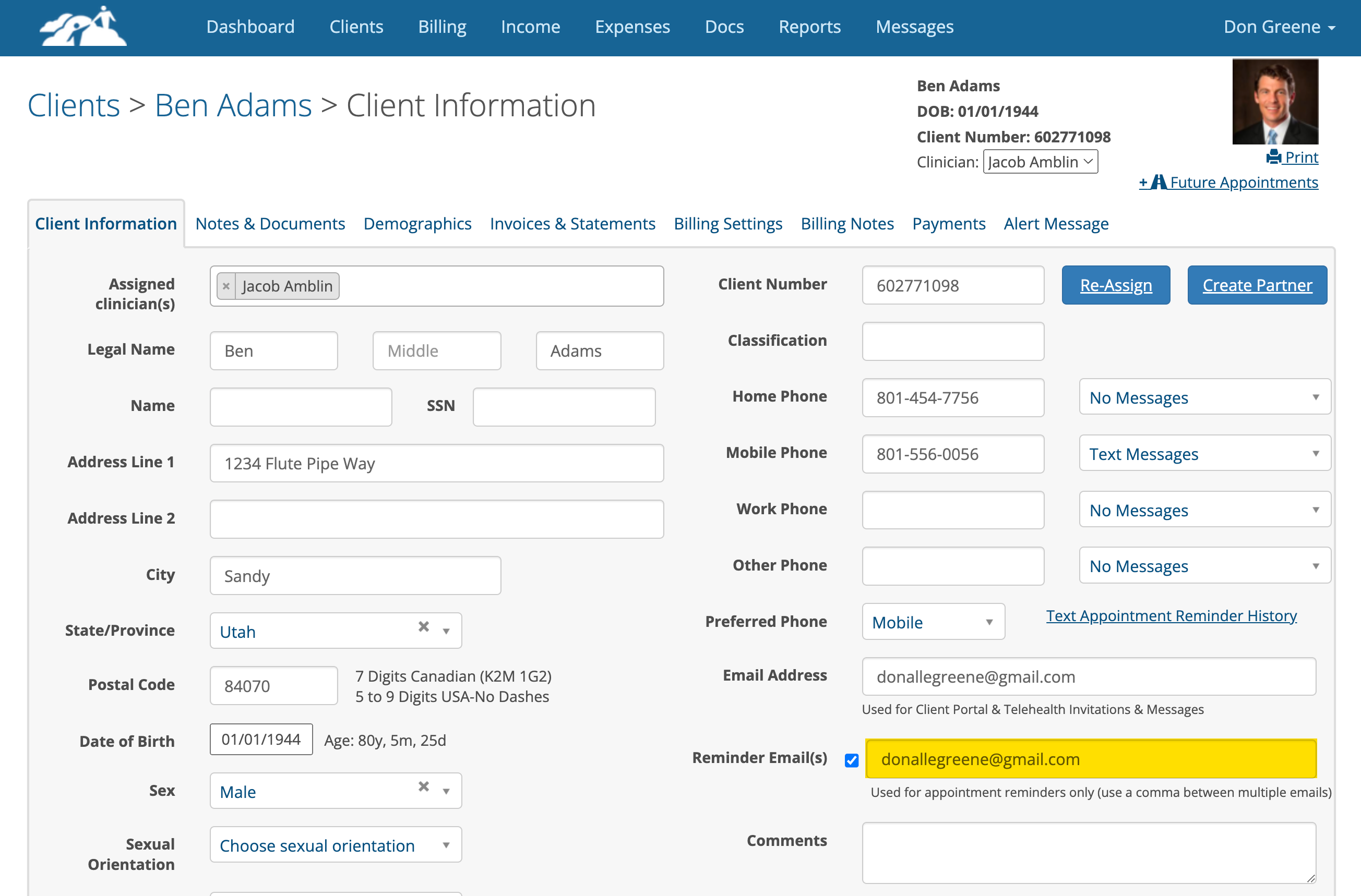 Client Appointment Reminders – TherapyMate