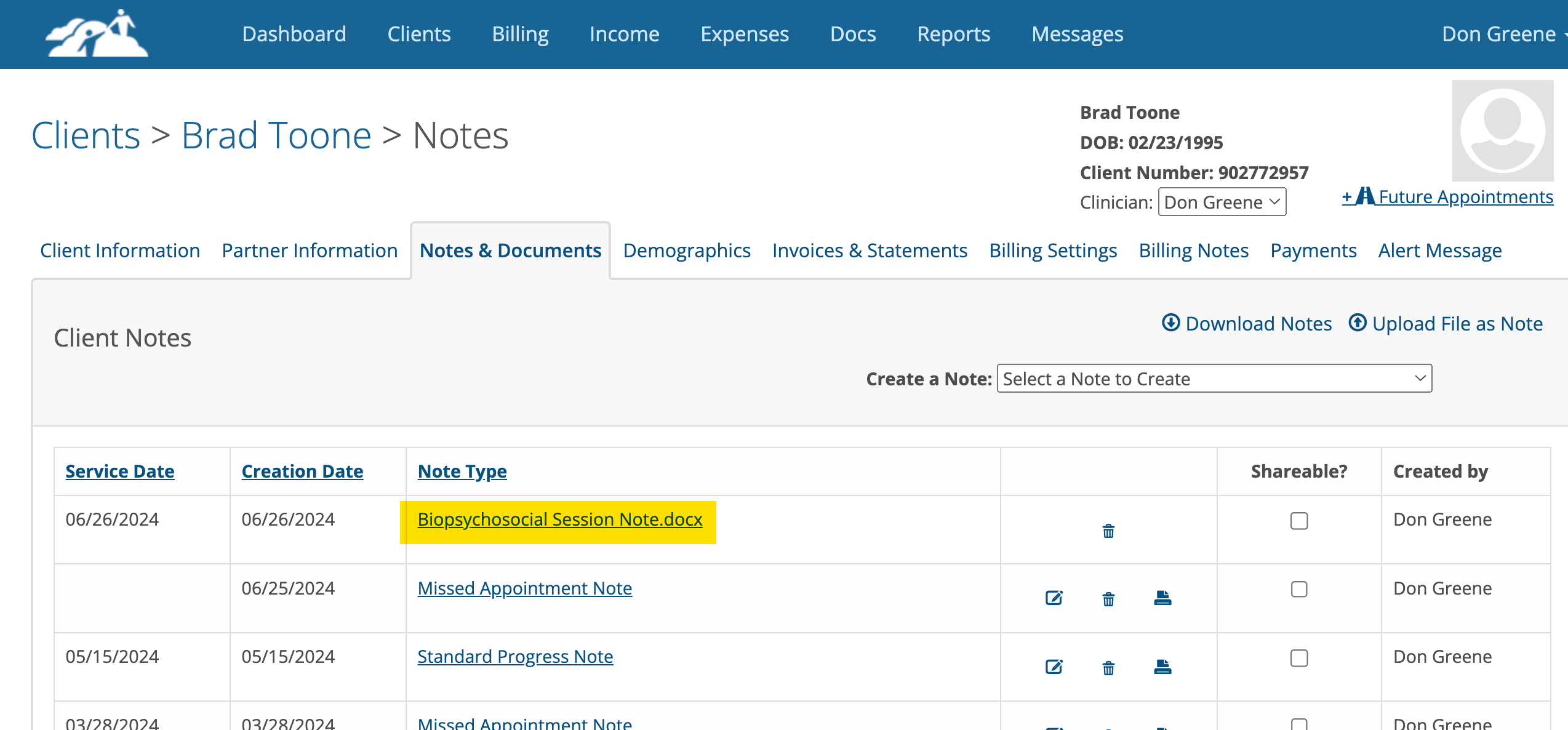 Uploading Externally Created Client Notes – TherapyMate