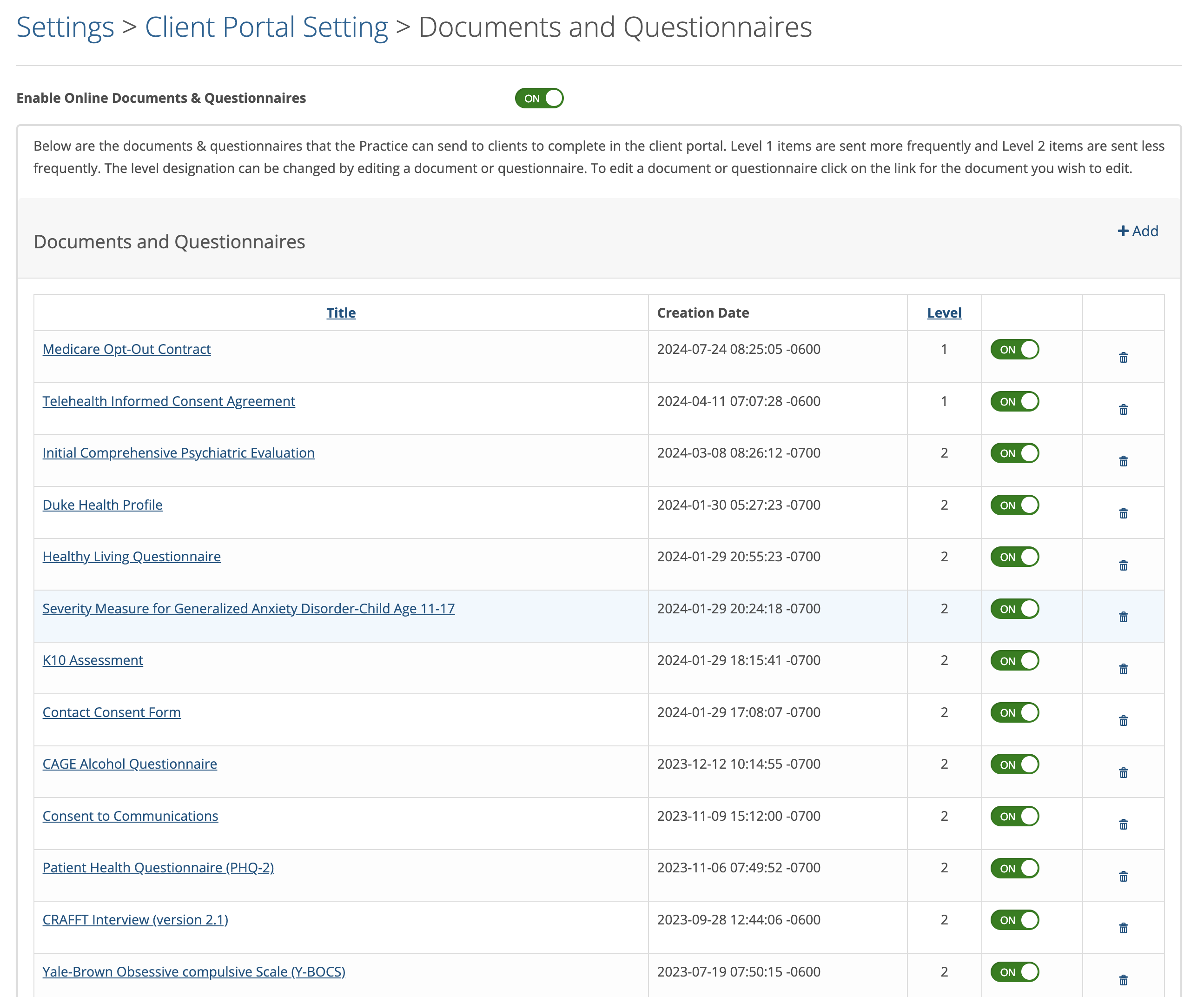 Creating Client Portal Documents & Questionnaires – TherapyMate