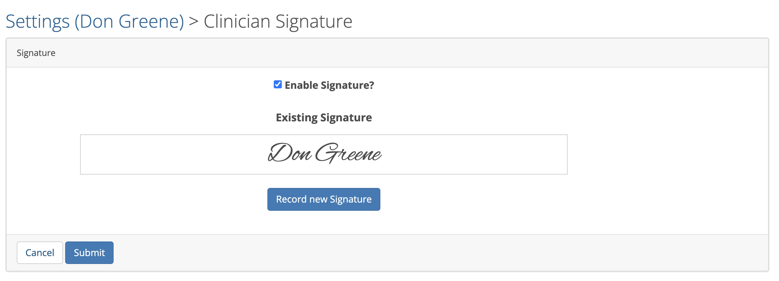 Creating a Clinician Written Signature for Notes – TherapyMate